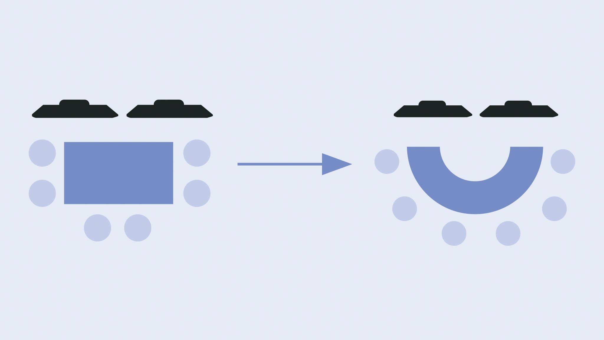 How to reconfigure conference rooms for better hybrid meetings